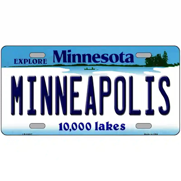 Minneapolis Minnesota State Novelty License Plate | Smart Blonde