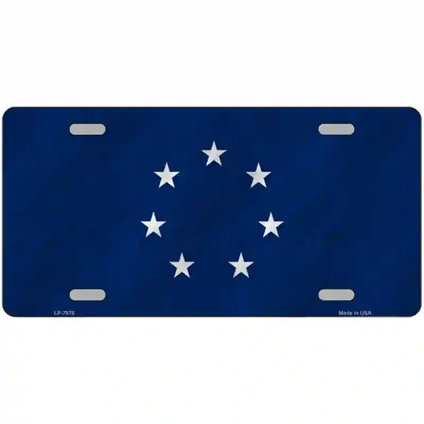 First Confederate Flag 7 Stars Novelty Metal License Plate | Smart Blonde