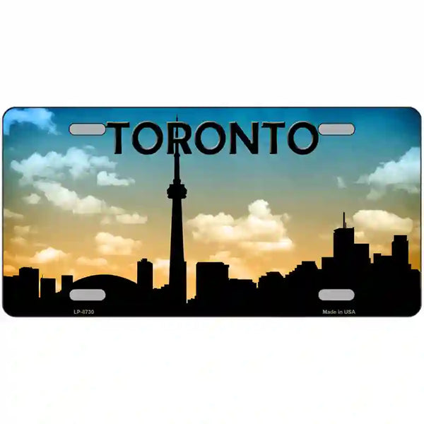 Toronto Silhouette Metal Novelty License Plate | Smart Blonde