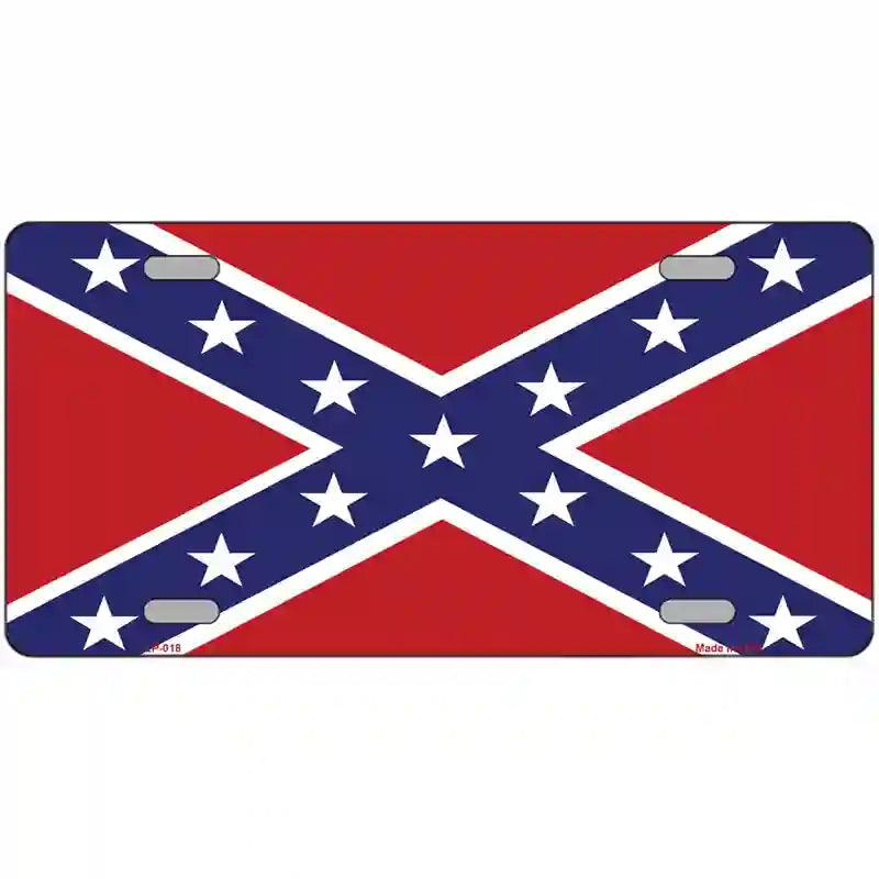 Confederate Flag Novelty Metal License Plate | Smart Blonde