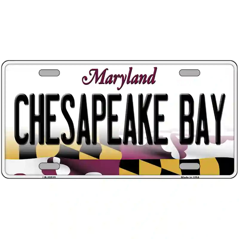 Chesapeake Bay Maryland Metal Novelty License Plate | Smart Blonde