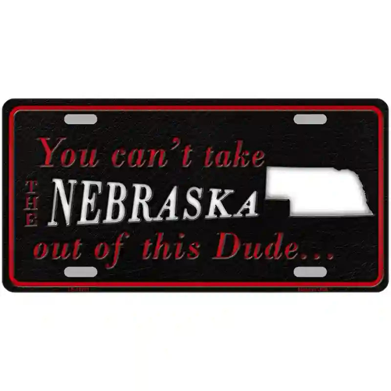 Nebraska Dude Novelty Metal License Plate | Smart Blonde
