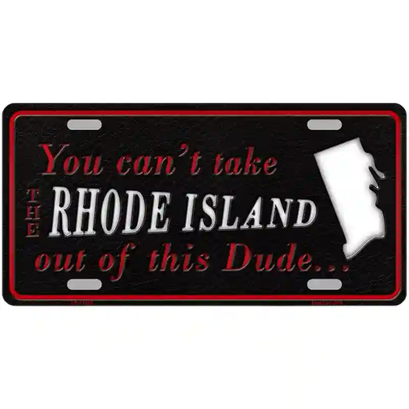 Rhode Island Dude Novelty Metal License Plate | Smart Blonde
