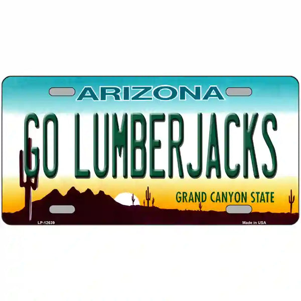 Go Lumberjacks Novelty Metal License Plate | Smart Blonde