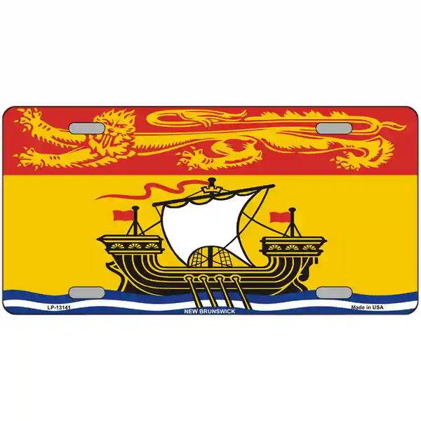 New Brunswick Canada Flag Novelty Metal License Plate | Smart Blonde