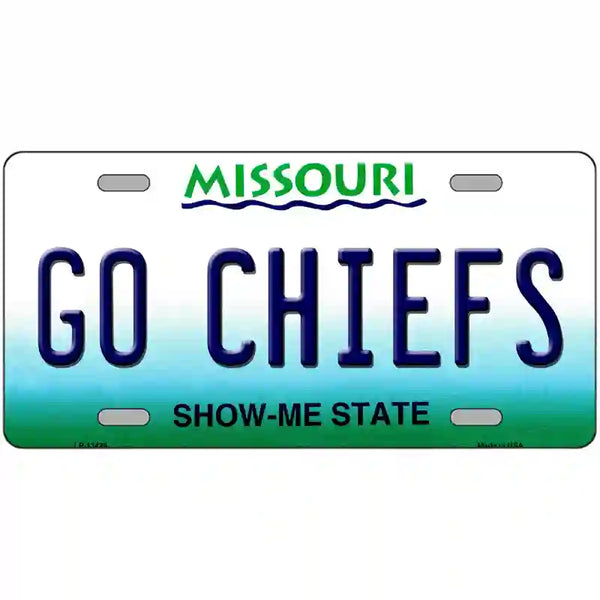 Go Chiefs Novelty Metal License Plate Tag | Smart Blonde