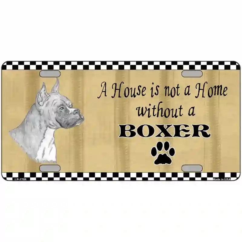 Pencil Sketch Boxer Metal Novelty License Plate | Smart Blonde