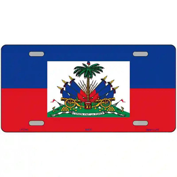 Haiti Flag Metal Novelty License Plate | Smart Blonde