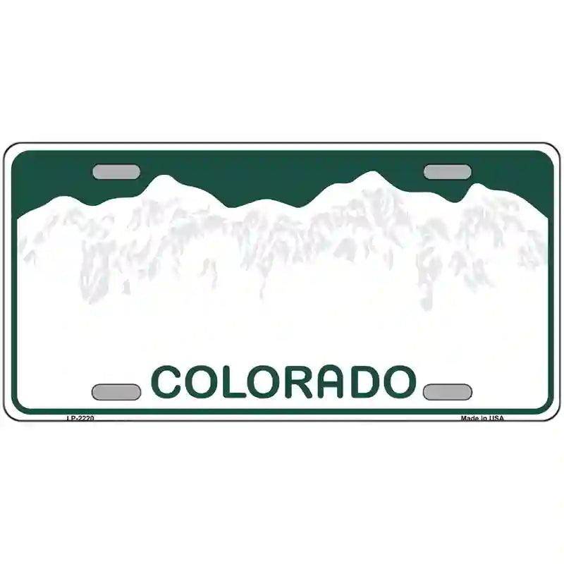 Colorado Green Blank Novelty Metal License Plate | Smart Blonde