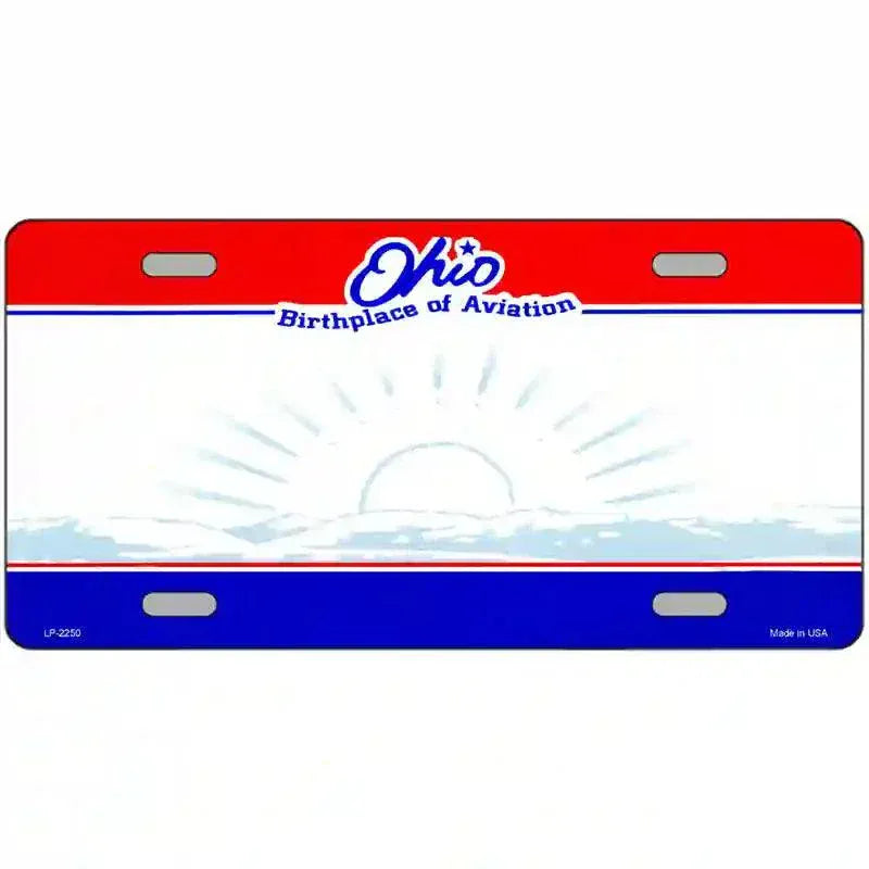 Ohio Novelty State Blank Metal License Plate | Smart Blonde