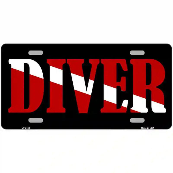 Scuba Diver Metal Novelty License Plate | Smart Blonde