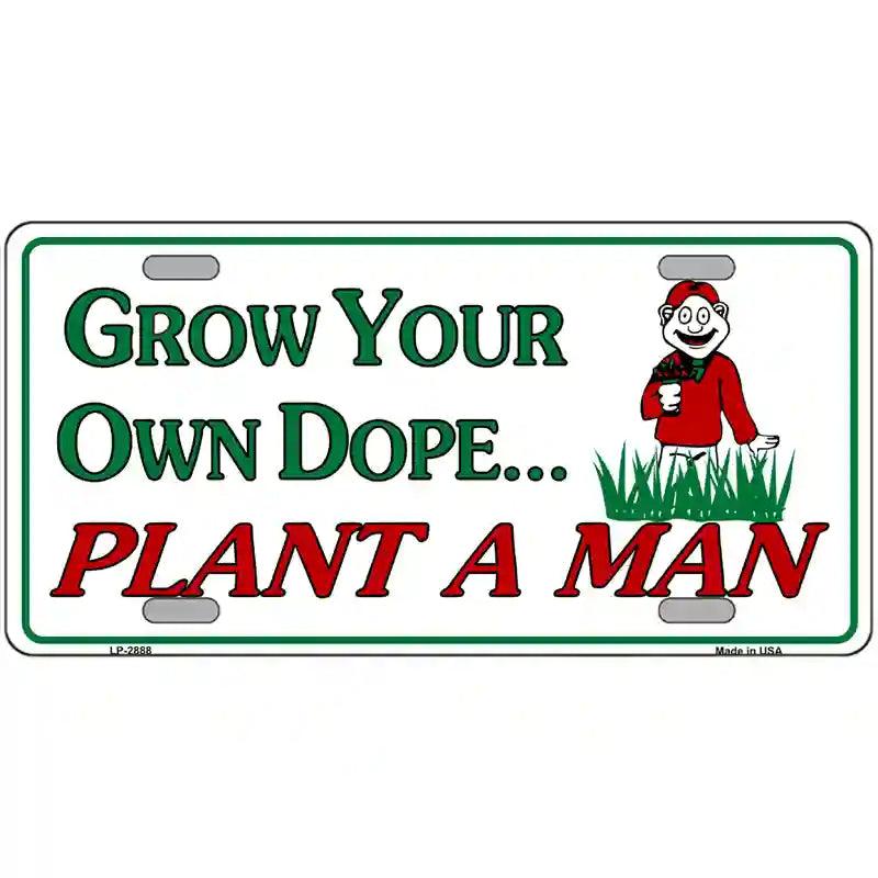 Grow Dope Metal Novelty License Plate | Smart Blonde