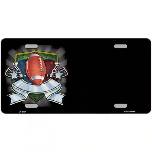 Football Banner Offset Metal Novelty License Plate | Smart Blonde