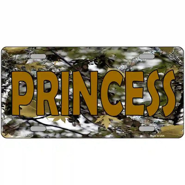 Princess Camouflage Metal Novelty License Plate | Smart Blonde
