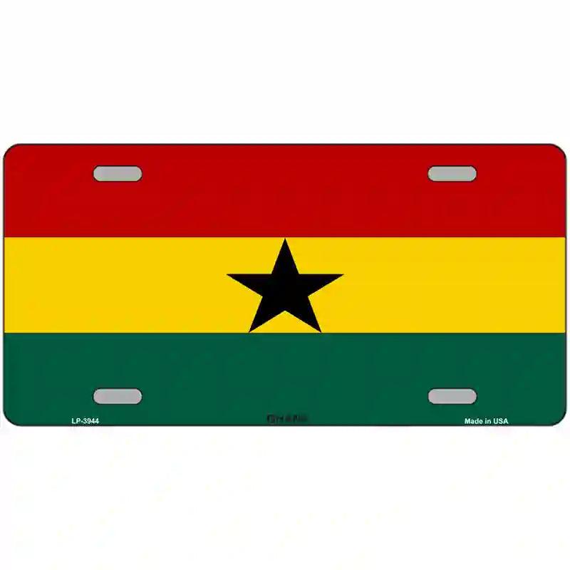 Ghana Flag Metal Novelty License Plate | Smart Blonde