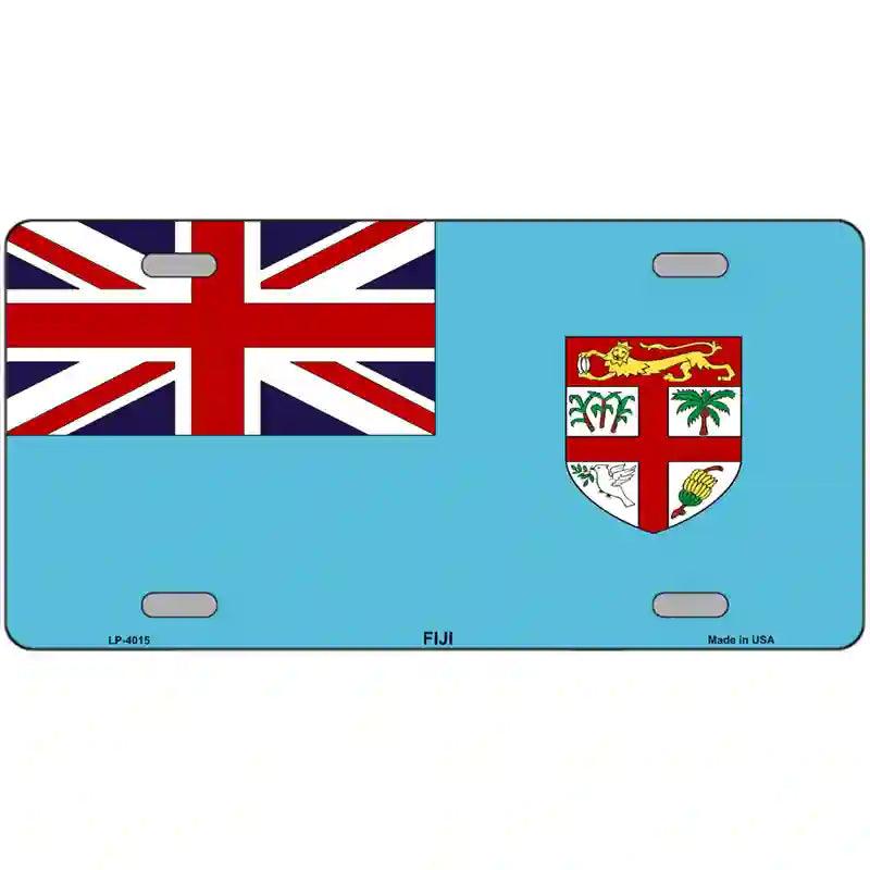 Fiji Flag Metal Novelty License Plate | Smart Blonde