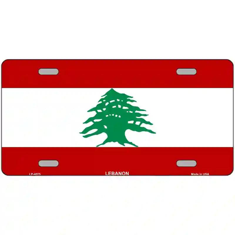 Lebanon Flag Metal Novelty License Plate | Smart Blonde
