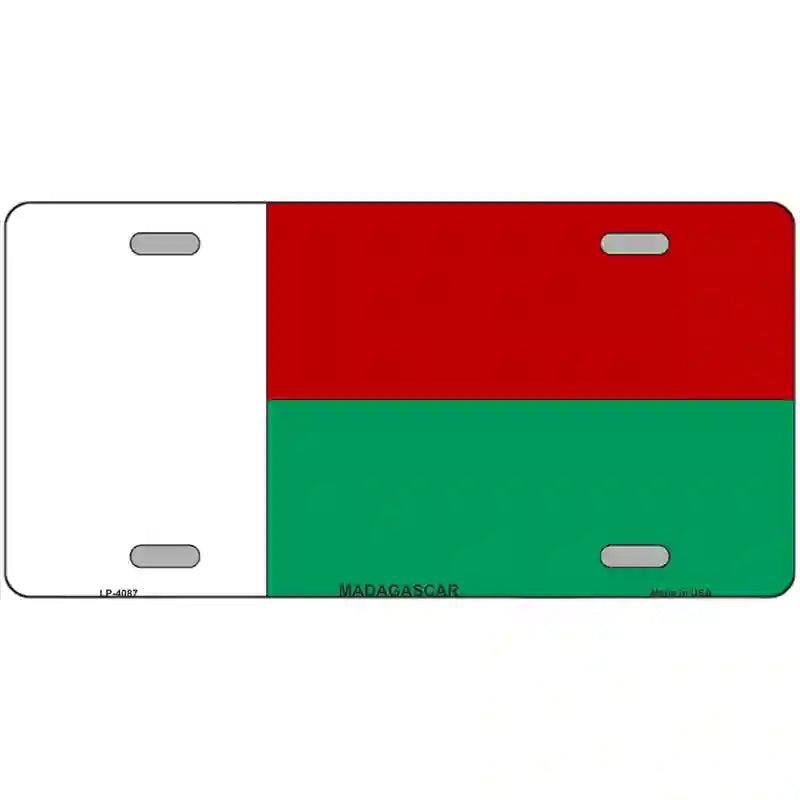 Madagascar Flag Metal Novelty License Plate | Smart Blonde