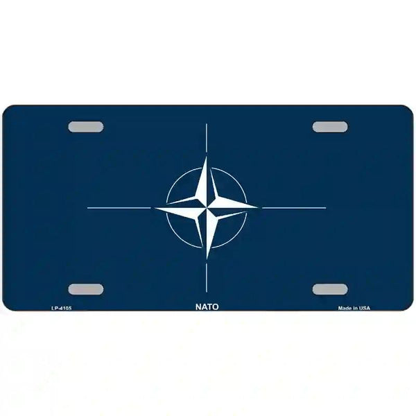 Nato Flag Metal Novelty License Plate | Smart Blonde