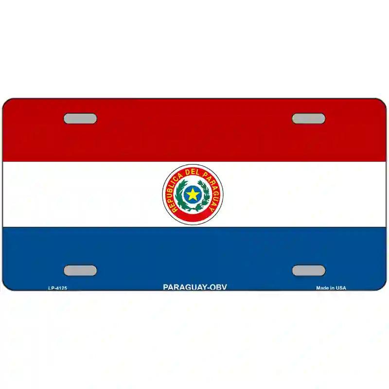 Paraguay-OBV Flag Metal Novelty License Plate | Smart Blonde