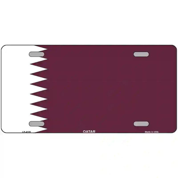 Qatar Flag Metal Novelty License Plate | Smart Blonde