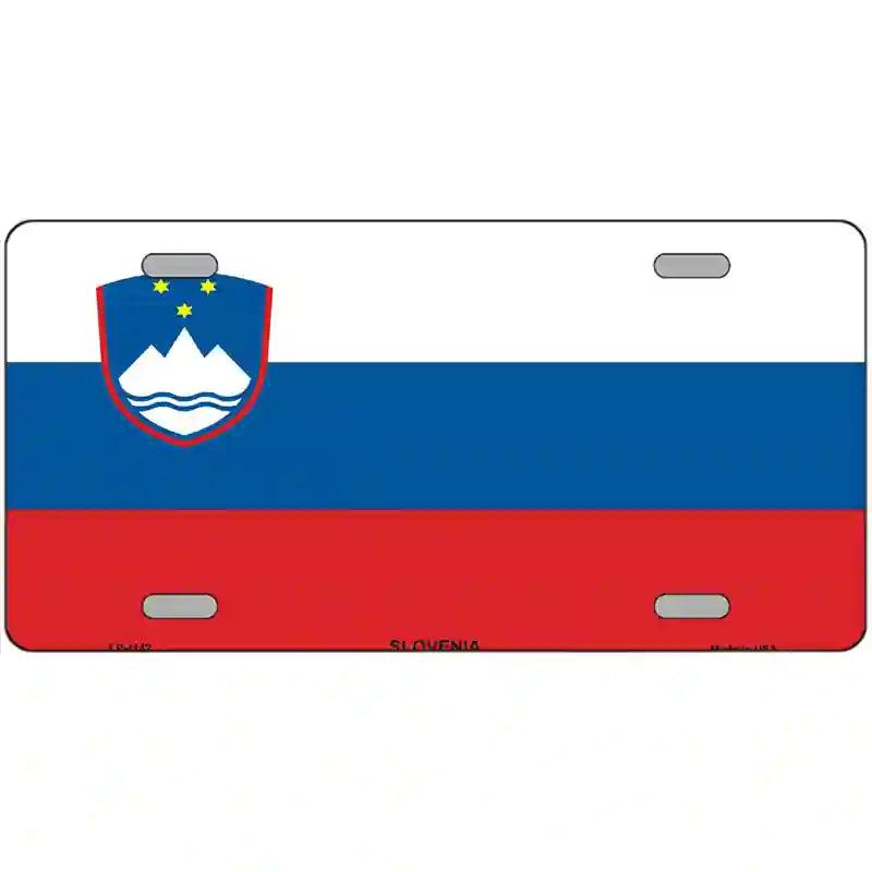 Slovenia Flag Metal Novelty License Plate | Smart Blonde