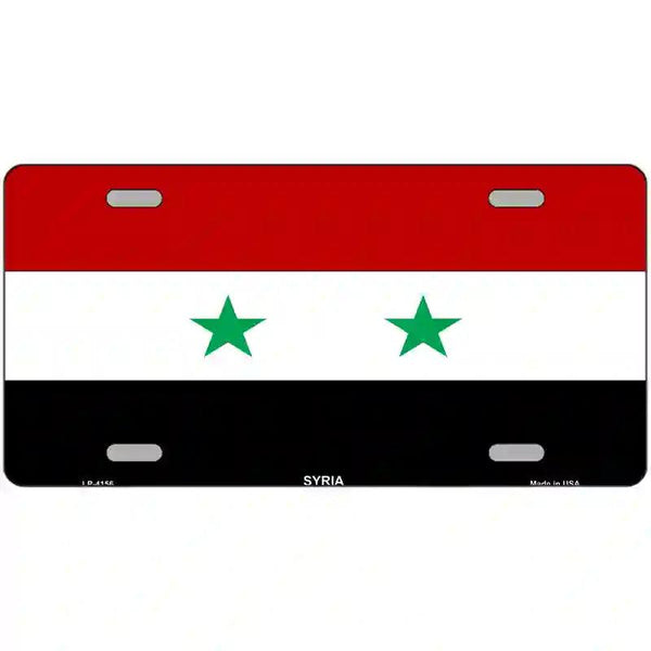 Syria Flag Metal Novelty License Plate | Smart Blonde