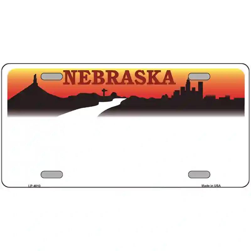 Nebraska Amber Blank Novelty Metal License Plate | Smart Blonde