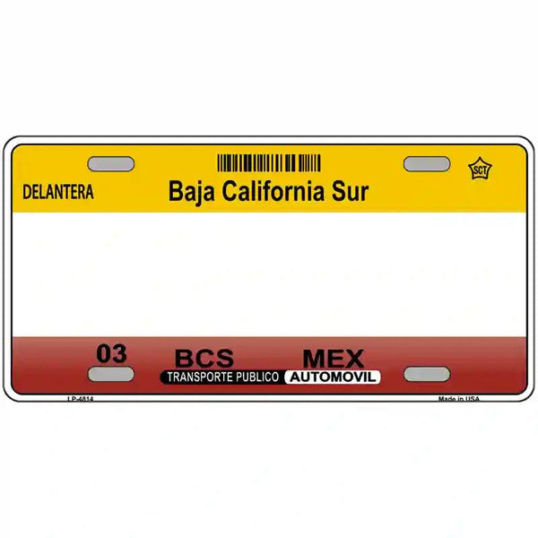 Baja California Sur Mexico Novelty Metal License Plate | Smart Blonde