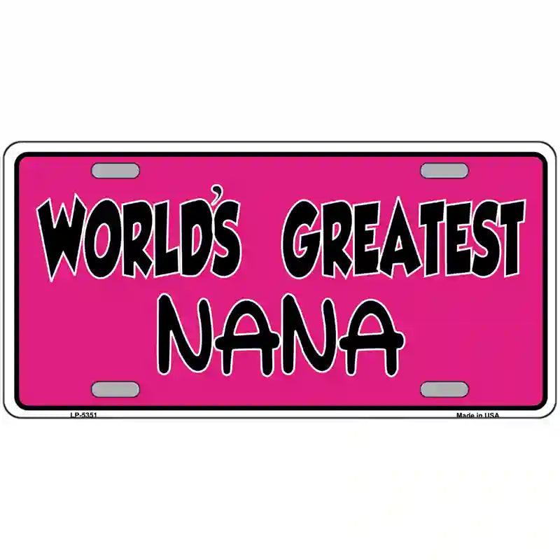 Worlds Greatest Nana Metal Novelty License Plate | Smart Blonde