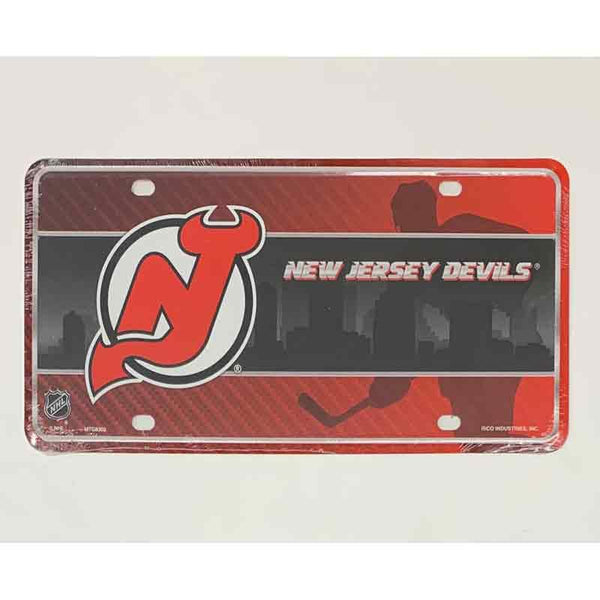 New Jersey Devils Metal Novelty License Plate | Smart Blonde