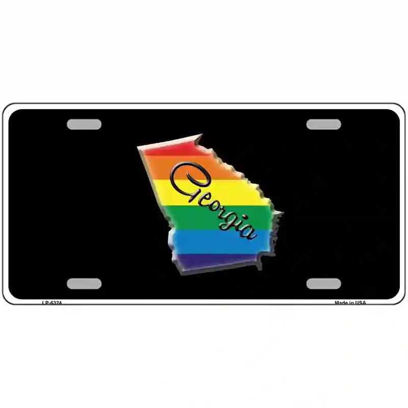 Georgia Rainbow Metal Novelty License Plate | Smart Blonde