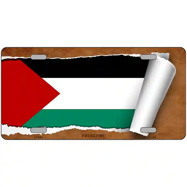 Palestine Flag Scroll Metal Novelty License Plate | Smart Blonde