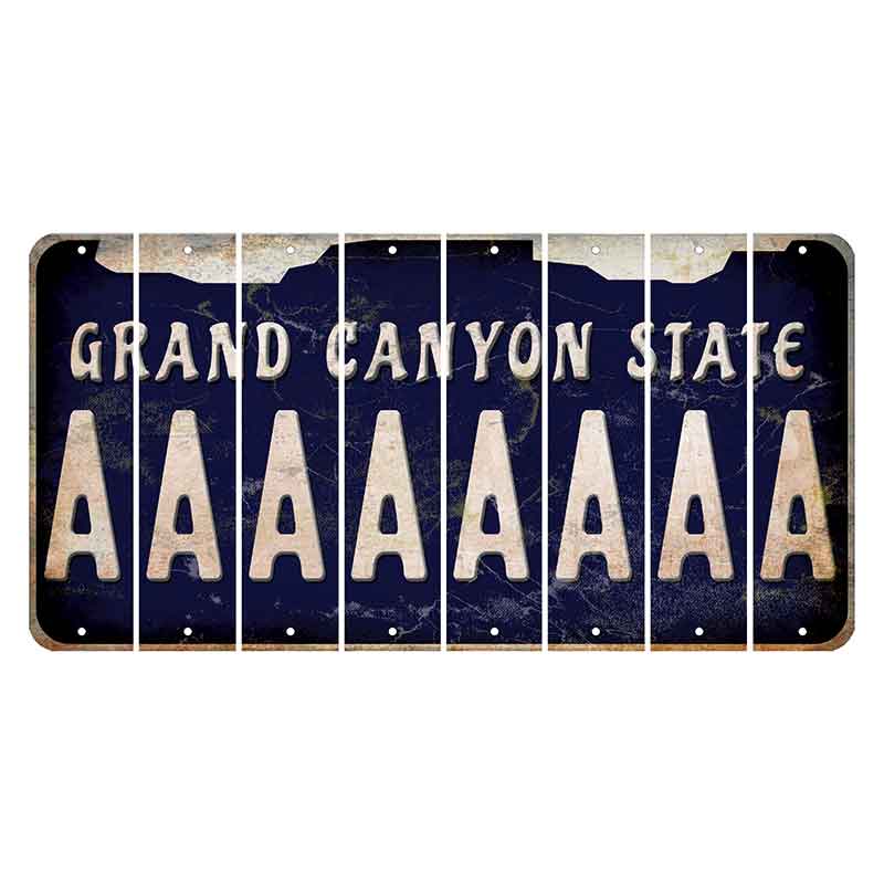 Arizona Navy Cut License Plate Strips (Set of 8) | Smart Blonde