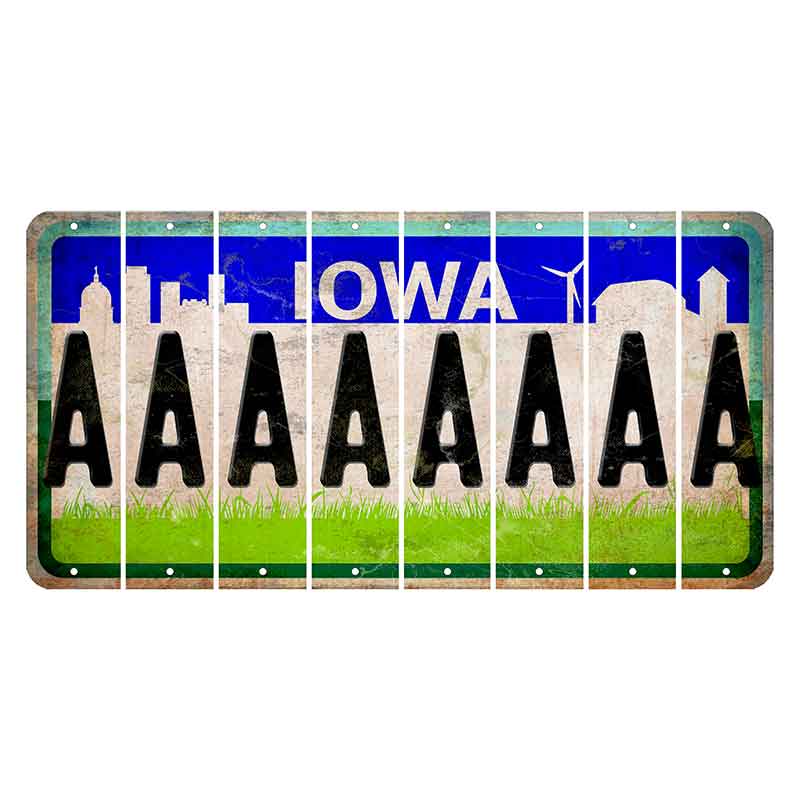 Iowa Grass Field Cut License Plate Strips (Set of 8) | Smart Blonde