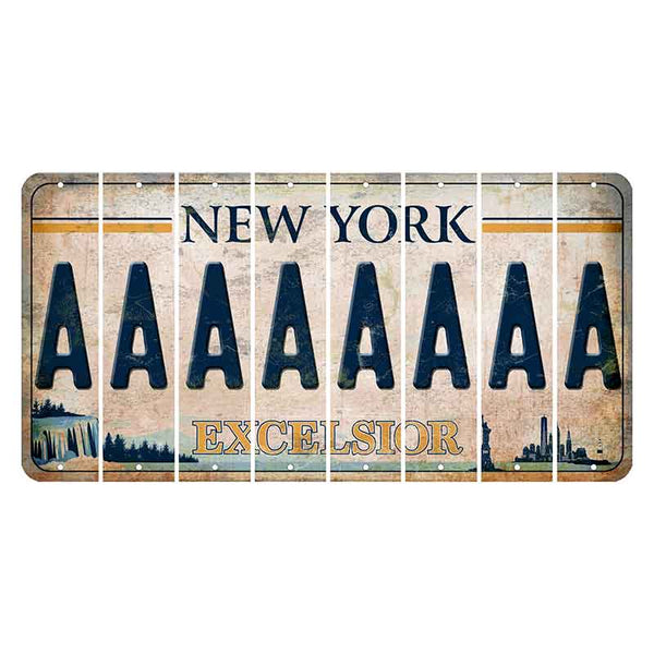 New York Excelsior Cut License Plate Strips (Set of 8) | Smart Blonde