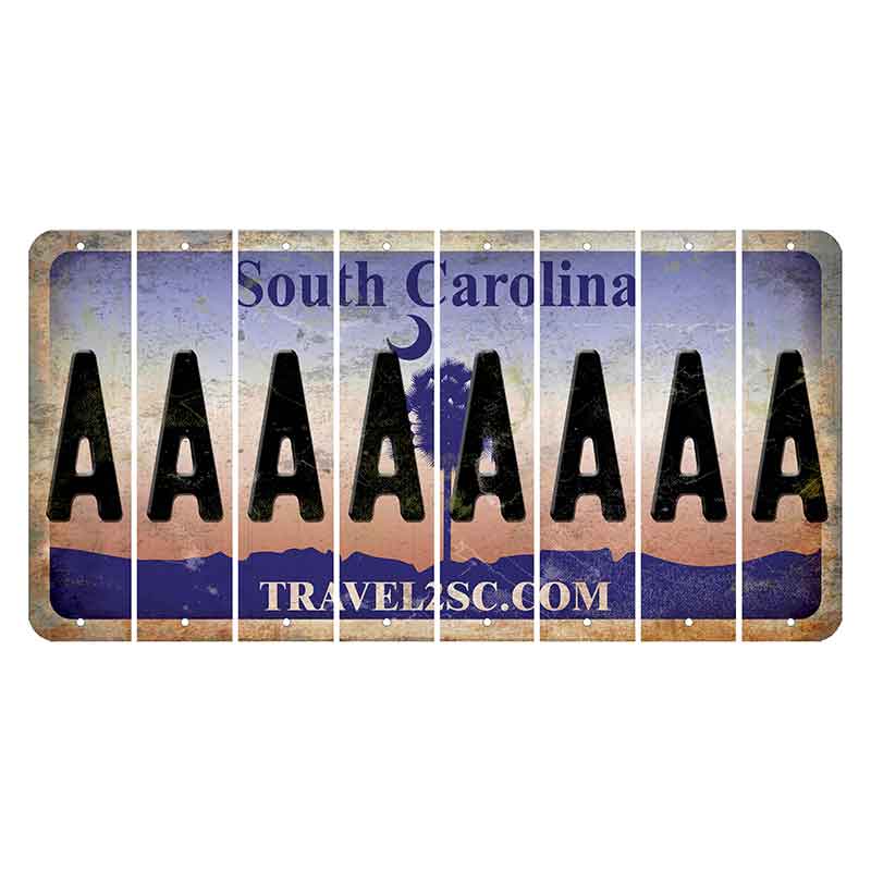 South Carolina Travel2SC Cut License Plate Strips (Set of 8) | Smart Blonde