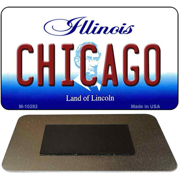 Chicago Illinois State License Plate Tag Magnet M-10282 | Smart Blonde