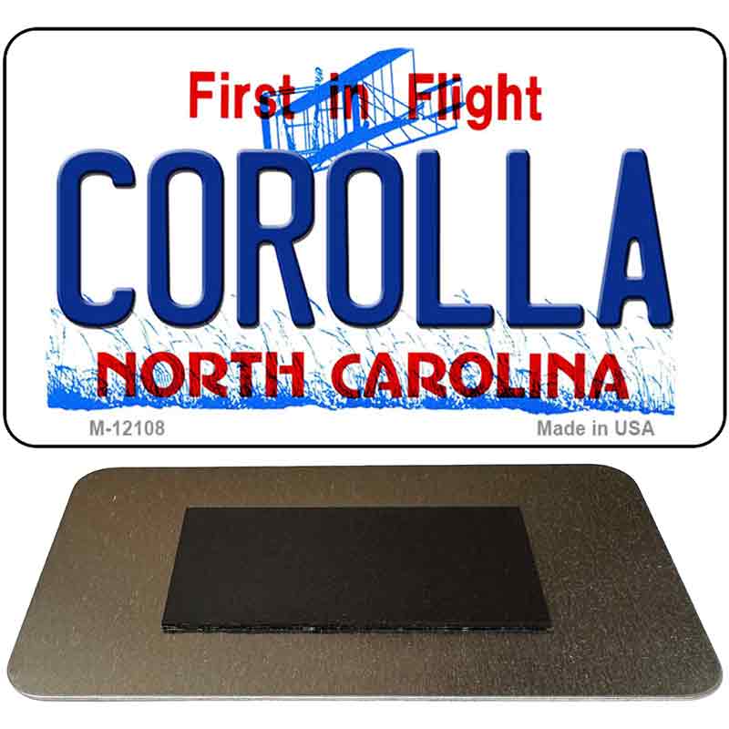 Corolla North Carolina State Novelty Metal Magnet M-12108 | Smart Blonde