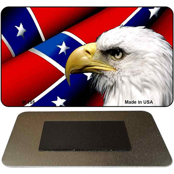 Confederate Flag With Eagle Novelty Metal Magnet M-155 | Smart Blonde