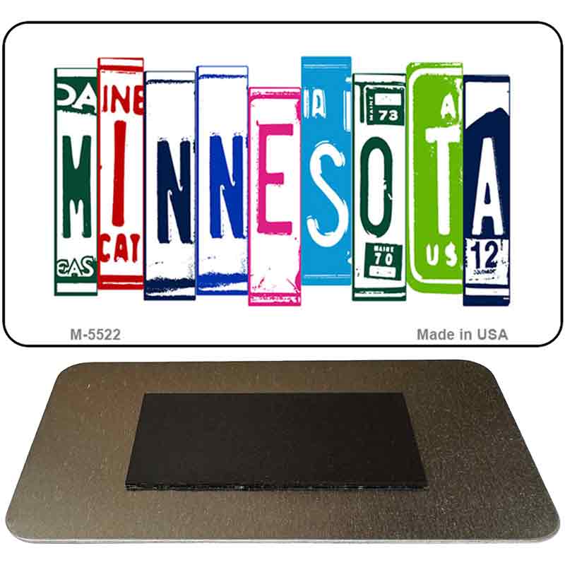 Minnesota License Plate Tag Art Novelty Metal Magnet | Smart Blonde