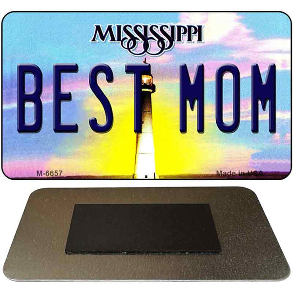 Best Mom Mississippi State License Plate Tag Magnet M-6657 | Smart Blonde