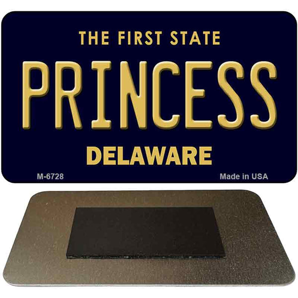 Princess Delaware State License Plate Tag Magnet M-6728 | Smart Blonde