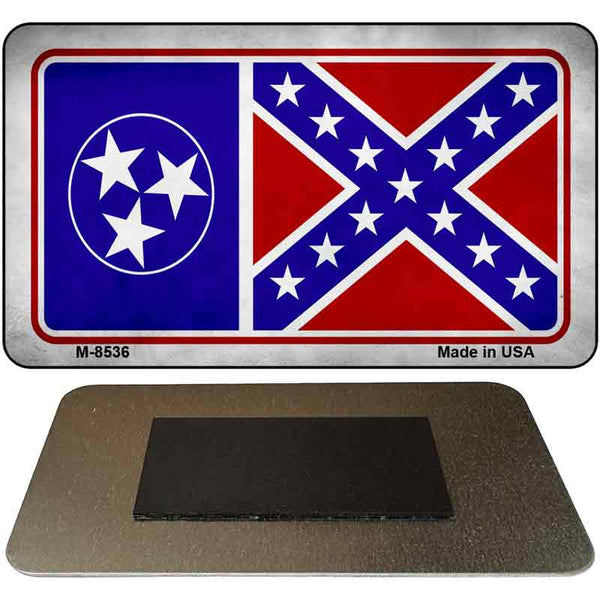 Tennessee Confederate Flag Novelty Metal Magnet M-8536 | Smart Blonde