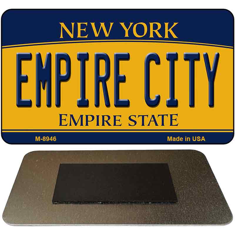 Empire City New York State License Plate Tag Magnet M-8946 | Smart Blonde