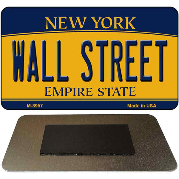 Wall Street New York State License Plate Tag Magnet M-8957 | Smart Blonde