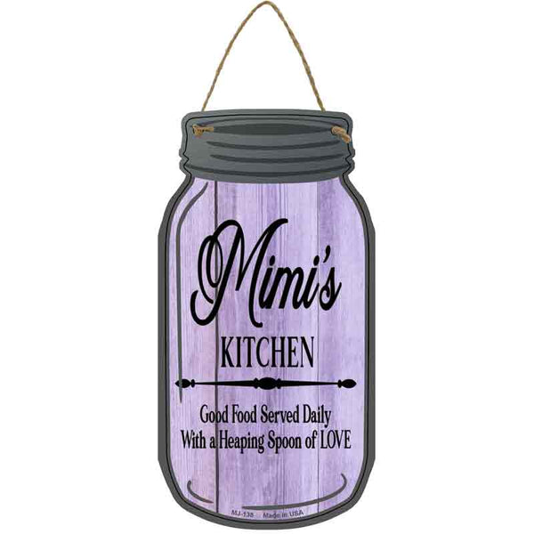 Mimis Kitchen Love Novelty Metal Mason Jar Sign | Smart Blonde