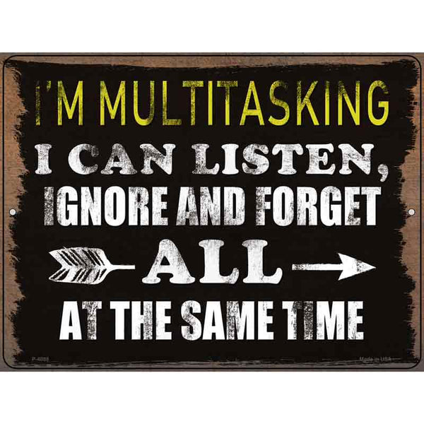 Im Multitasking Novelty Metal Parking Sign | Smart Blonde