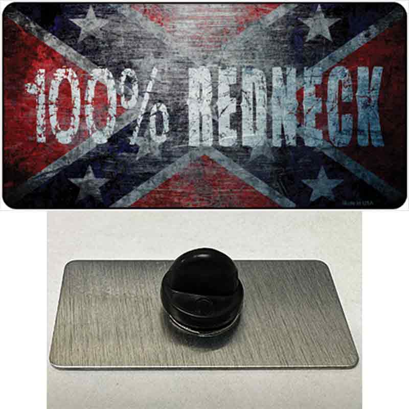 100% Redneck Confederate Wholesale Novelty Metal Hat Pin | Smart Blonde