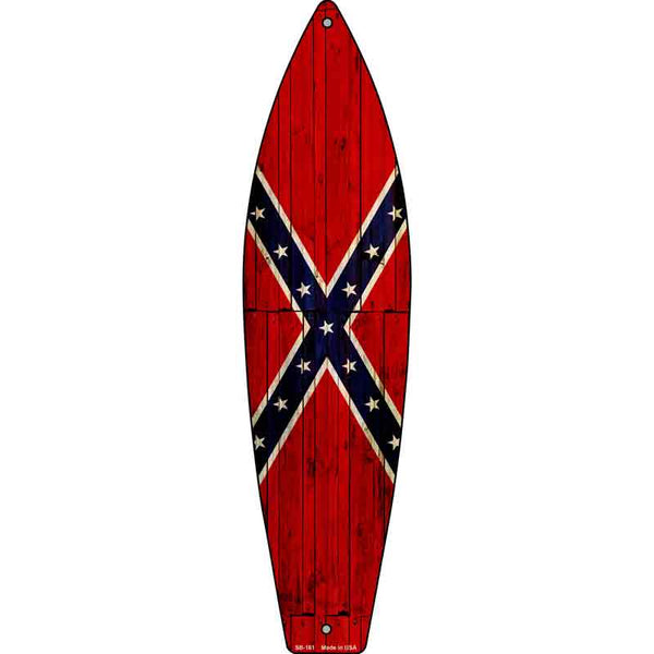 Confederate Flag Novelty Metal Surfboard Sign | Smart Blonde